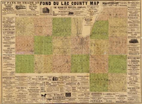 Fond Du Lac County Map Map Or Atlas Wisconsin Historical Society
