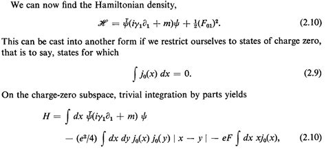 Homework And Exercises Question About The Deduction Of Hamiltonian Of Schwinger Model