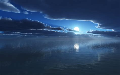Moon Over Ocean Wallpapers Top Free Moon Over Ocean Backgrounds