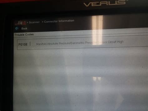 Error Code P0108 I Am Trying To Register My Car And I Have To