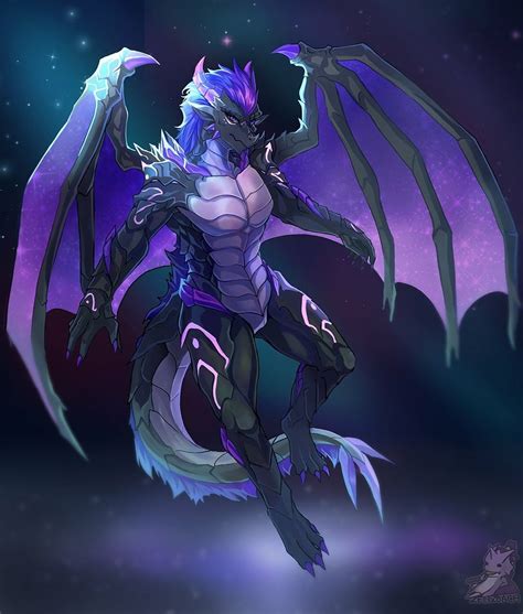 Dragon Hybrid Fanart Dragon Human Hybrid Dnd Purple Dragonborn Dnd