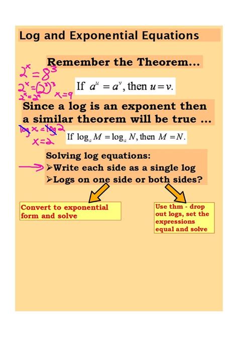 Solving Log Equations Pdf