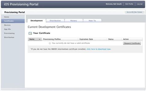 Testing IOS Apps On The IPhone Developer Certificates And Provisioning Profiles Techotopia
