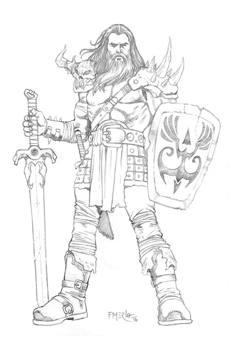 Male Warrior Drawings