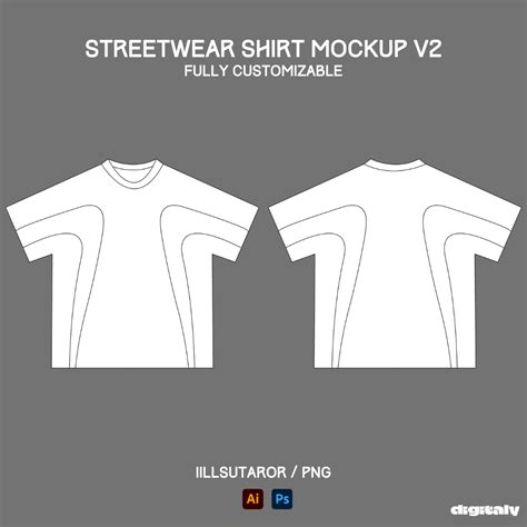 Best 13 Streetwear Shirt Mockup V2 Vector Front And Back Psd Ai Artofit