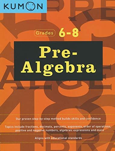 Kumon Complete Middle School Workbooks Set 5 Books Pre Algebra And A