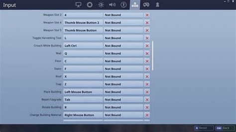 Fortnite Pc Controls Keybind And Keyboard Control Guide