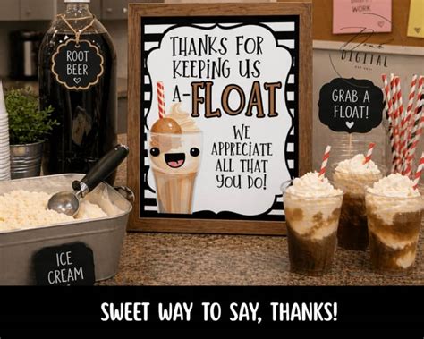 Root Beer Float Bar Sign Printable Staff Appreciation Sign Employee