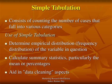 Tabulation