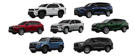 Toyota Suv Models Comparison