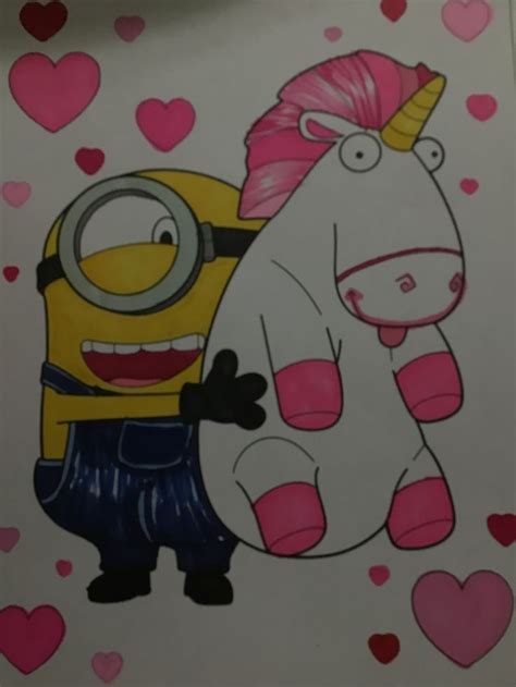 My Minion Drawinggg Minions And Unicorns Drawing Funny Minion