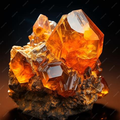 Wulfenite Mineral Crystal Macro Photograph Crystals Minerals Premium