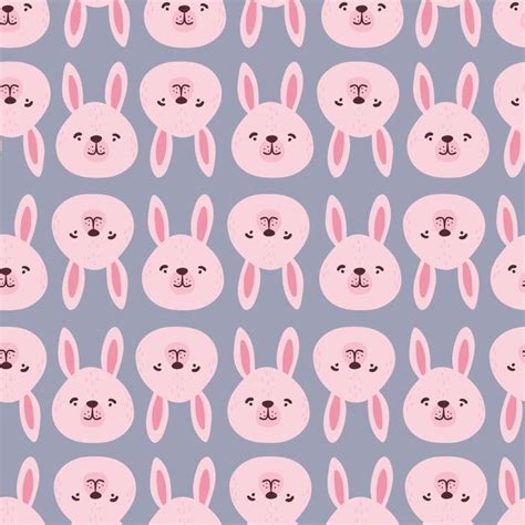 Cute Rabbit Pattern Vector Art Icons And Graphics For Free Download