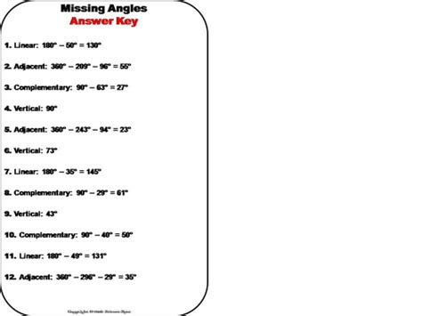 Missing Angles Task Cards Teaching Resources