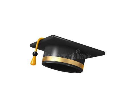 Graduation Black Cap Education Degree Ceremony Concept Stock Vector