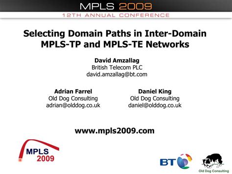 Ppt Selecting Domain Paths In Inter Domain Mpls Tp And Mpls Te