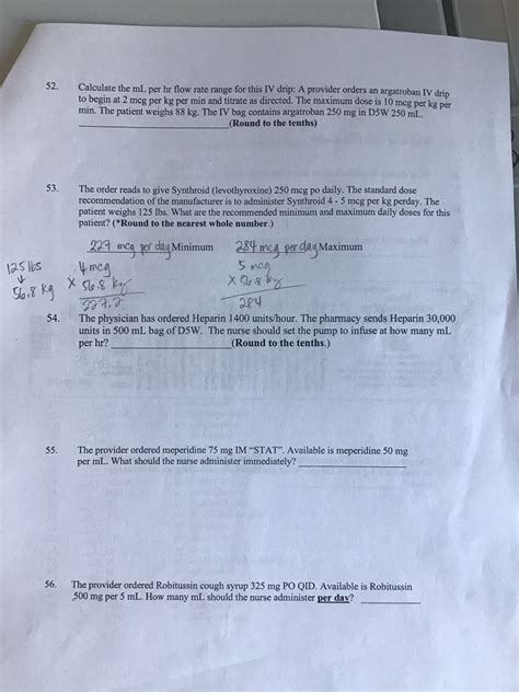Solved 52 Calculate The ML Per Hr Flow Rate Range For This Chegg Com