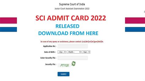 Sci Jca Admit Card 2022 Out Download Jr Court