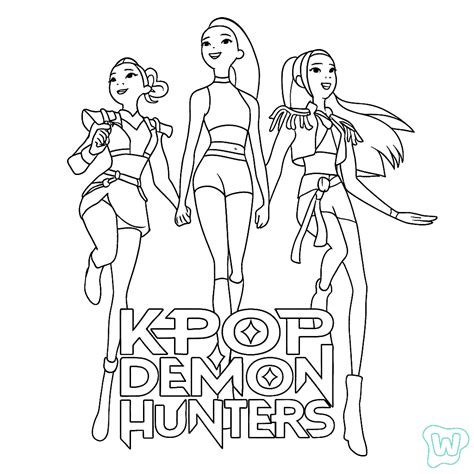 55 Kpop Demon Hunters Para Colorear Imprime Gratis