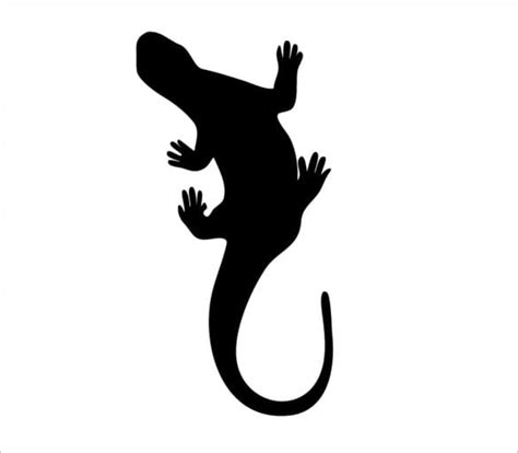 Lizard Outline Template