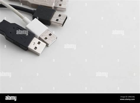 Some Multi Colored Cables With Usb Connectors On A White Background