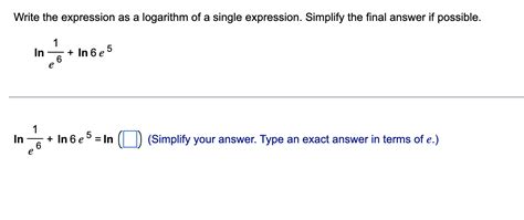 Solved Write The Expression As A Logarithm Of A Single Chegg Com