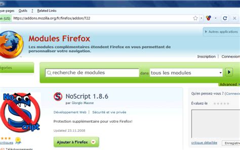 Bloquer Toutes Exécutions De Scripts Dans Firefox Avec Lextension