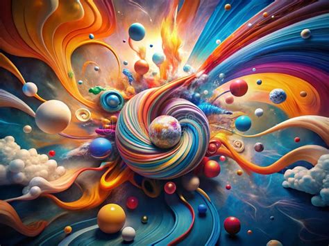 Abstract Art Explores Sunburst Energy Dynamic Curves Arrows And Surreal Motion In A Vibrant