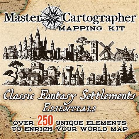 Master Cartographer Mapping Kit Classic Fantasy Settlements