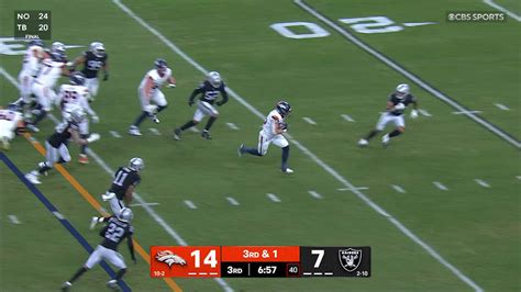 Denver Broncos Running Back Adam Prentice Picks Up 18 Yards For The