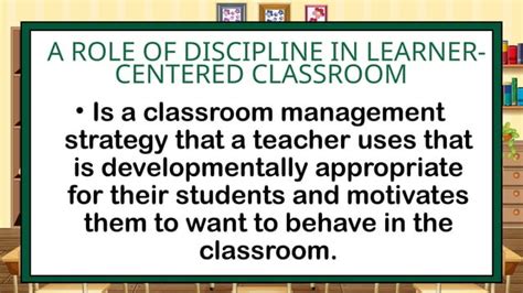 Role Of Discipline In A Learner Centered Classroom Pptx Educational Assessment Education