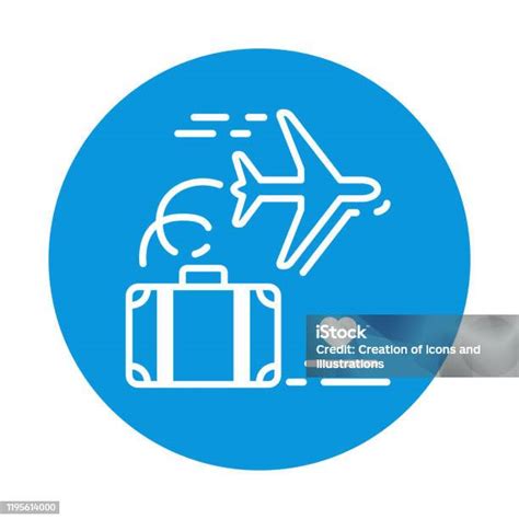 비행기 라인 아이콘이 있는 가방 허니문 개념입니다 여행을 좋아합니다 웹 페이지 모바일 앱 배너 소셜 미디어에 서명합니다 픽토그램 Ui Ux 구이 절연 요소 벡터 클립 아트