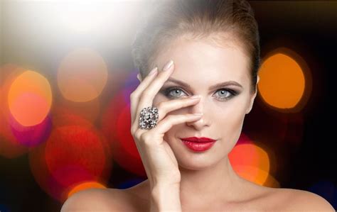 Premium Photo Model With Ring