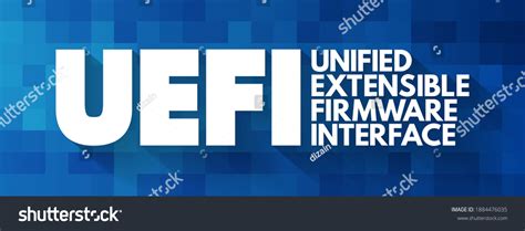 Uefi Unified Extensible Firmware Interface Publicly Stock Vector Royalty Free 1884476035