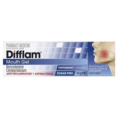 Buy Difflam Anti Inflammatory Mouth Gel Peppermint 10g Online At EPharmacy