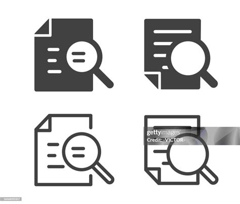 Documents And Analysis Illustration Icons High Res Vector Graphic