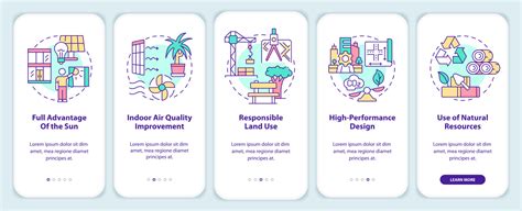 Sustainable Architecture Principles Onboarding Mobile App Screen