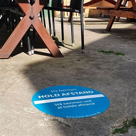 Skilt Hold Afstand Ø 400 Mm Udendørs Cov2020 0150