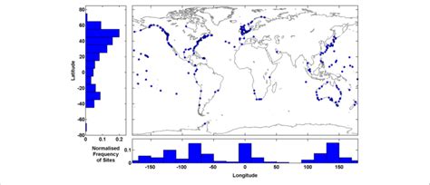 Location Map Of 220 Selected Sites Used In The Analysis Normalized