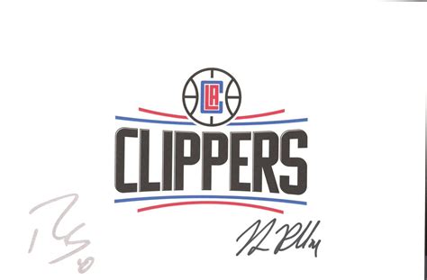 Norman Powell And Daniel Theis Signed Autographed Los Angeles Clippers Logo Card Autographia