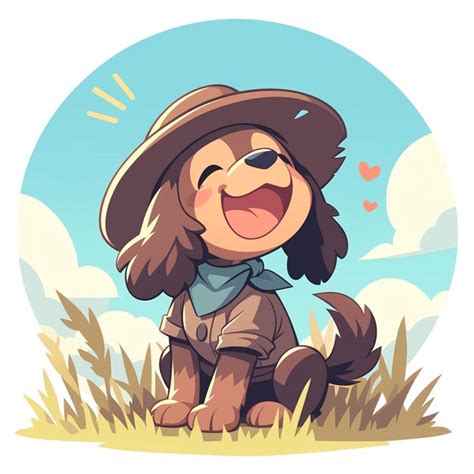 Premium Vector English Cocker Spaniel Hunting In The Field