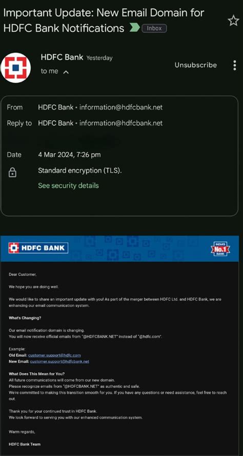 Do You See Any Security Issue In This Hdfc Bank Email R Indiatech