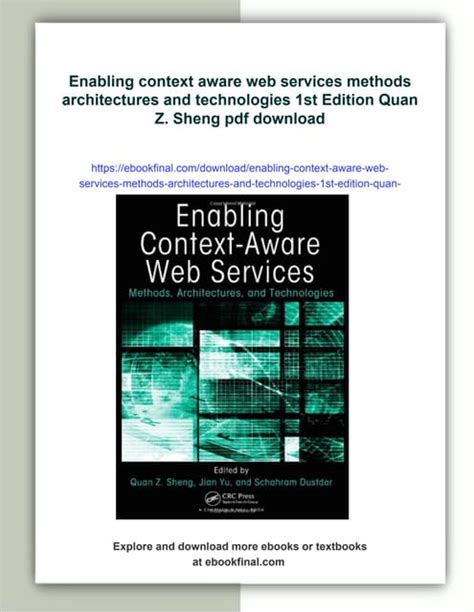 Enabling Context Aware Web Services Methods Architectures And