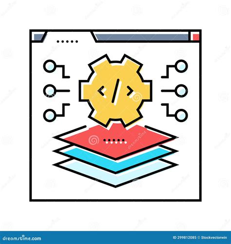 Full Stack Development Software Color Icon Vector Illustration Stock Illustration Illustration