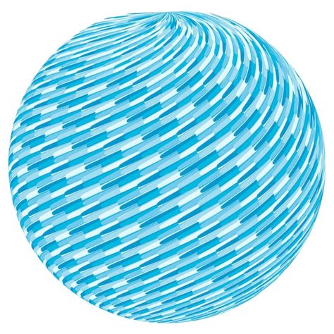 Premium Vector Blue Swirl Pattern On Sphere