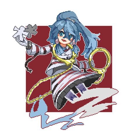 Hui Mi Hennji Echo Miyadeguchi Mizuchi Touhou Spoilers 1girl Blue Eyes Blue Hair Chain