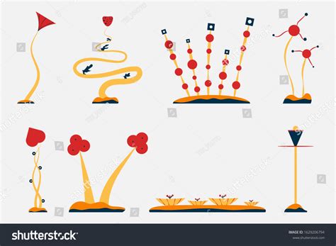 Vector Illustration Environment Elements Design Set Stock Vector
