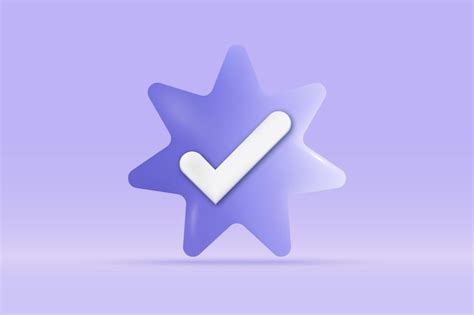 premium vector 3d check mark success icon isolated on light blue background realistic star