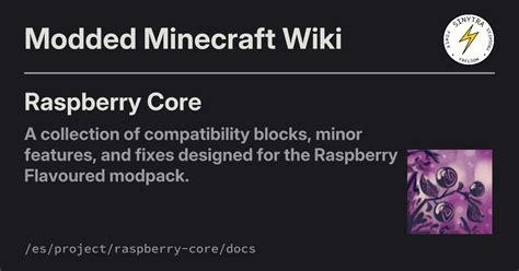 Raspberry Core Modded Minecraft Wiki
