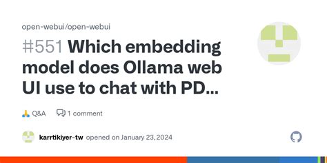 which embedding model does ollama web ui use to chat with pdf or docs